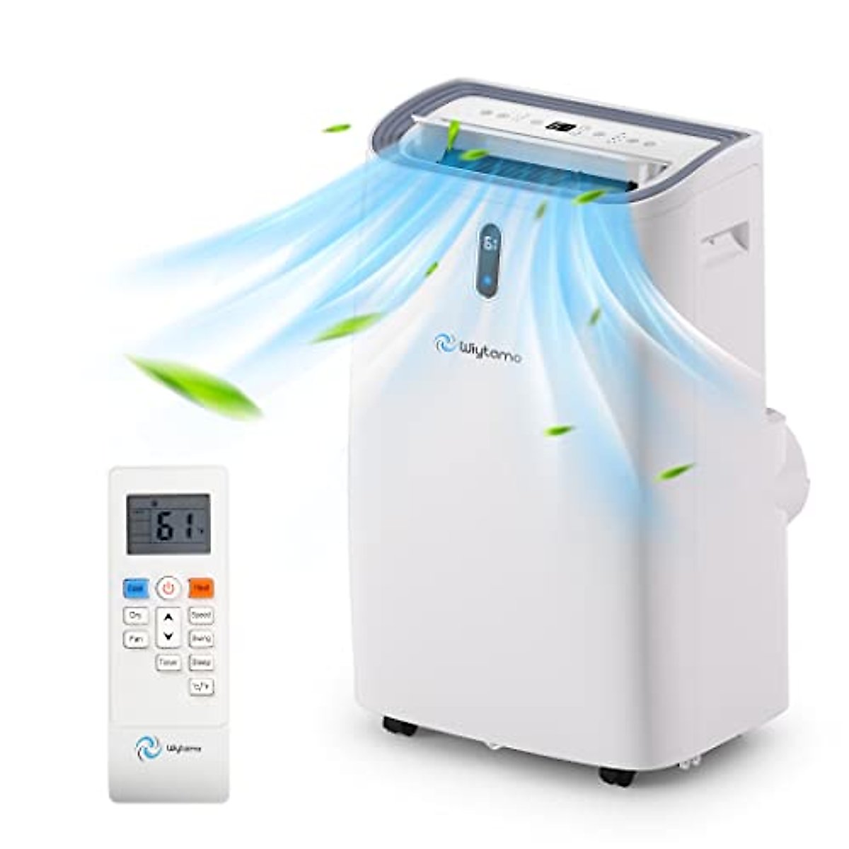 Wiytamo 14,000 BTU Portable Air Conditioners for Rooms Up to 700 Sq.Ft, 4-in-1 Portable AC Unit, Heat, Dehumidifier & Fan with Remote Control, Auto Swing, LED Display, Window Installation Kit Included