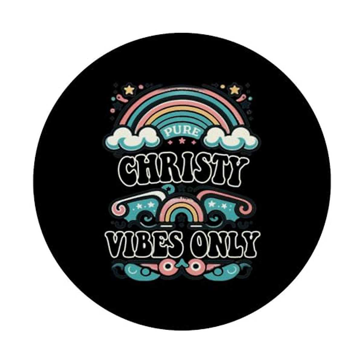 CHRISTY Vibes Only Cute Retro Girls CHRISTY Name PopSockets Standard PopGrip
