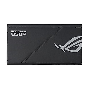ASUS ROG Thor 850W Platinum II (Fully Modular Power Supply, 80+ Platinum, Lambda A++ Certified, ROG heatsinks, 135mm PWM Fan, 0dB Mode, OLED Panel, Sleeved Cables, Aura Sync, 10 Year Warranty)