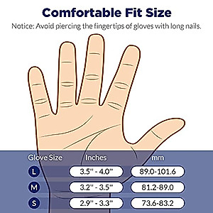 Membrane Solutions Nitrile Gloves Large 100 Count, Disposable Exam Gloves, Blue, Powder/Latex Free, Non-Sterile, 4 Mil Lightly Textured, Home (1 Box)