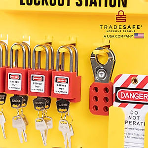 TRADESAFE Lockout Tagout Station - OSHA Compliant Safety