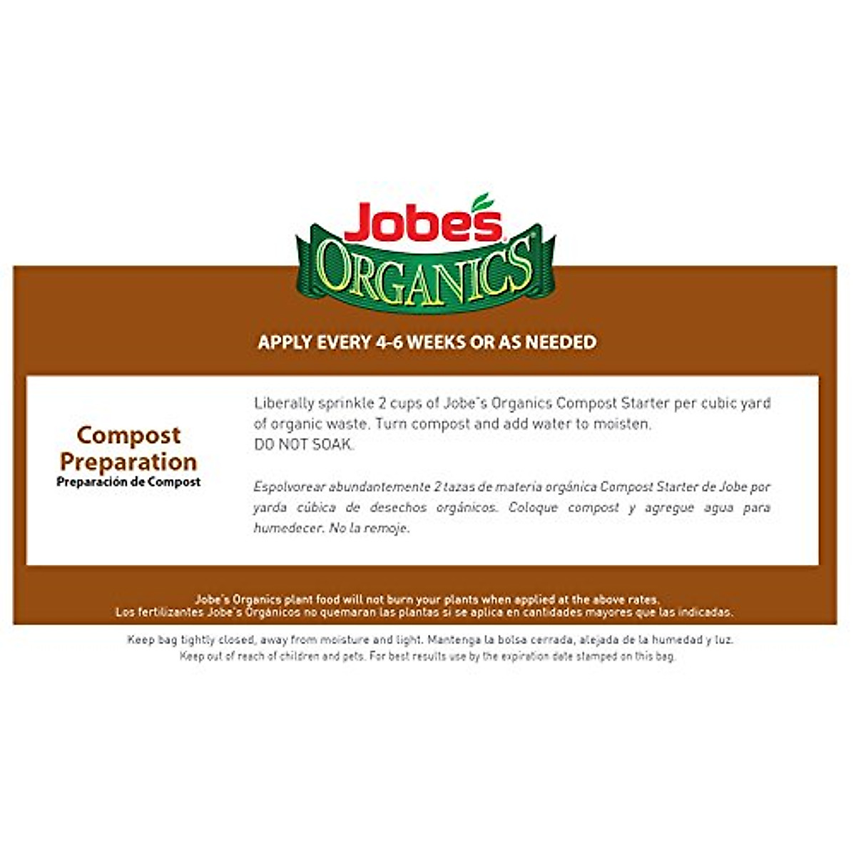 Jobe's Organics 09926 Fast Acting Fertilizer Compost Starter, 4 Pound