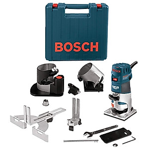 BOSCH PR20EVSNK Colt Installers Kit 5.7 Amp 1 Hp Fixed-Base Variable-Speed Router with 3 Assorted Bases and Edge Guide