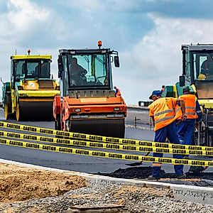 ATERET Premium Yellow Caution Tape I 3 inch x 1000 feet I Harzard Tape w/Bright Yellow & Bold Black Text I 3" Wide for Maximum Readability I Ideal Use for Danger/Hazardous Areas (1-Pack)