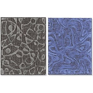 Sizzix Texture Fades A2 Embossing Folders 2/Pkg-Retro Cirque By Tim Holtz