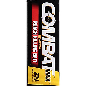 Combat Max 12 Month Roach Killing Bait, Small Roach Bait Station, Child-Resistant, 18 Count