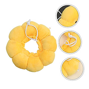 DOITOOL 3pcs Elizabeth Circle Collars for Dogs After Surgery Pet Cat Recovery Collar Surgery Collar Pet Kitten Cone Collar Cat Cone Cat Wooden Stick Dog Cone Conical Pp Cotton Cat Headgear