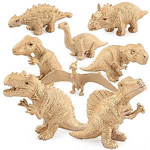Golden Mini Dinosaur Model Figures Set 8 PCS Dino Action Figure Toys for Kids