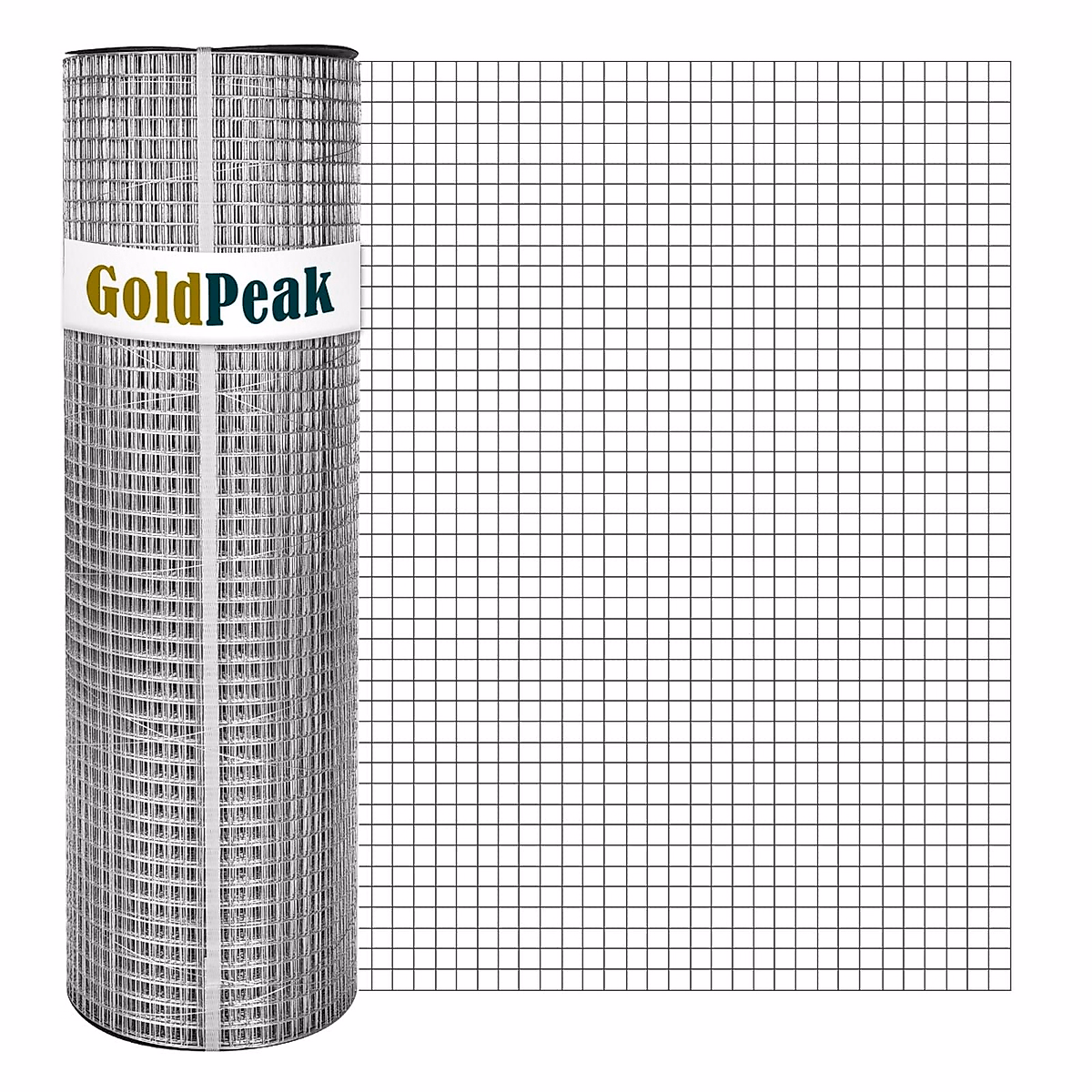 GoldPeak Hardware Cloth 1/2 inch 24in. x 50ft. 19 Gauge - Hardware Mesh & Wire Cloth Snake Fencing Welded Wire Fence Roll Gopher Barrier