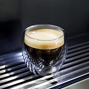 Youngever 4 Pack Espresso Cups, Double Wall Thermo Insulated Espresso Cups, Glass Coffee Cups (3.5 Ounce)