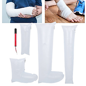 Tomotato Air Splint Kits, Inflatable Fracture Splint Inflatable Fracture Support Injury Stabilizer for Ankle Leg Arm for Home Outdoor Emergency Use