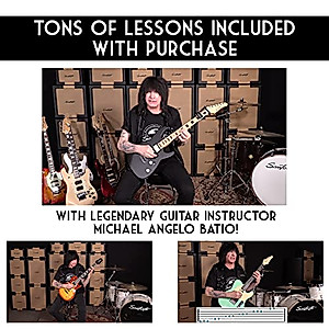 Sawtooth ST-ES-DBLP Daphne Blue Electric Guitar with Pearl White Pickguard