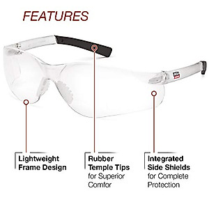 Lincoln Electric Bifocal Safety Glasses | 1.00 Diopter | Soft Rubber Overmolded Frame | Clear Lens |K3117-100