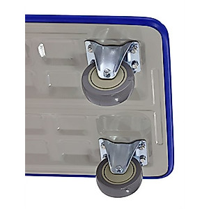 Juggernaut Carts Heavy Duty 660 lb. Capacity Folding Platform Cart, 11.02" Height, 23.2" Width, 35.4" Length, 660 Pounds Load Capacity - FPTC3623-BLUE