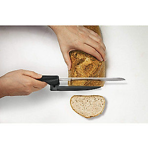 Victorinox Swiss Classic Dux Knife - Kitchen Knife with Adjustable Guide - Cooking Knife for Cutting Meat, Bread & More - Black Handle, 8.25"