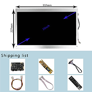VSDISPLAY 15" 15 Inch 1280X720 LCD Screen M150EW01 V0 with HD-MI Audio LCD Controller Board