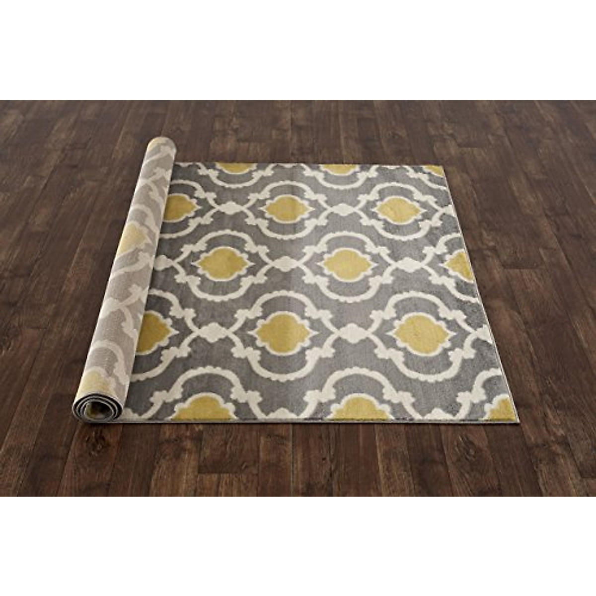 Moroccan Trellis Contemporary Gray/Yellow 7'3" x 10'2" Indoor Area Rug