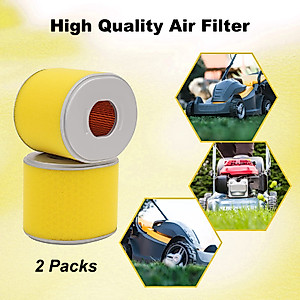 JICHEKU 17210-ZE3-505 Air Filter Compatible with Honda GX340 GX390 11HP 13HP GX240 8 HP and GX270 9 HP Engines Lawn Mower Replaces 17210-ZE3-010 17218-ZE3-505 17210-ZE3-000 (2Packs)