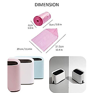 Original Mini Trash Can, Small Waste Garbage Basket Bin for Desk Office Kitchen, Makeup Holder for Bedroom Bathroom, 100 Plastic Bags (White-Value)