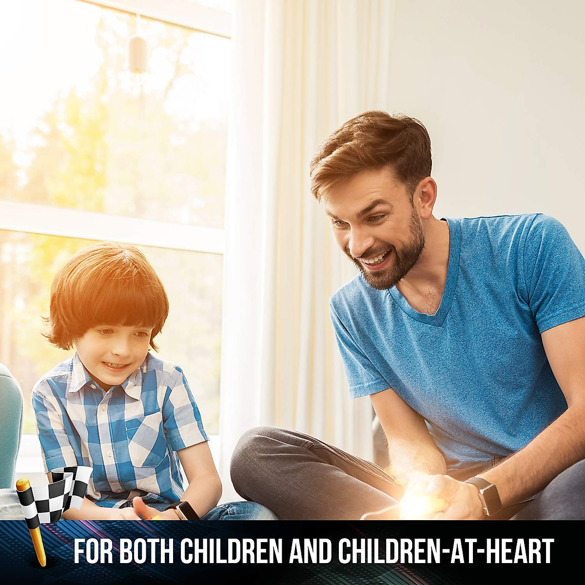 Atlasonix Remote Control Car for Boys - RC Cars for Kids, RC Stunt Car Toy | 4-Wheel Drive Car Spins and Flips | Indoor and Outdoor w/Bonus - 6 Traffic Cones | Remote Control Car for Boys 4-7