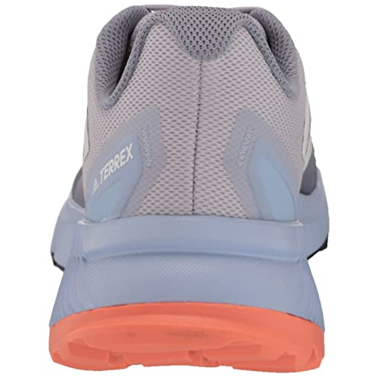 adidas Men's Terrex Soulstride Trail Running Shoe, Silver Violet/Crystal White/Coral Fusion, 8