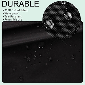 Outdoor Bench Cover, Waterproof Outdoor Sofa Cover 210D Heavy Duty Patio Bench Furniture Covers with Air Vents, All Weather Resistant Bench Cover for Patio Furniture, 52.8"L x 26"W x 35"H-2-seater