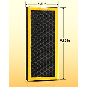 FMDZFL 2-Pack Carbon Replacement Filters Compatible with HoMedics PetPlus at-PETODR Filter and TotalClean at-OFL Filter for AT-PET01, AT-PET02