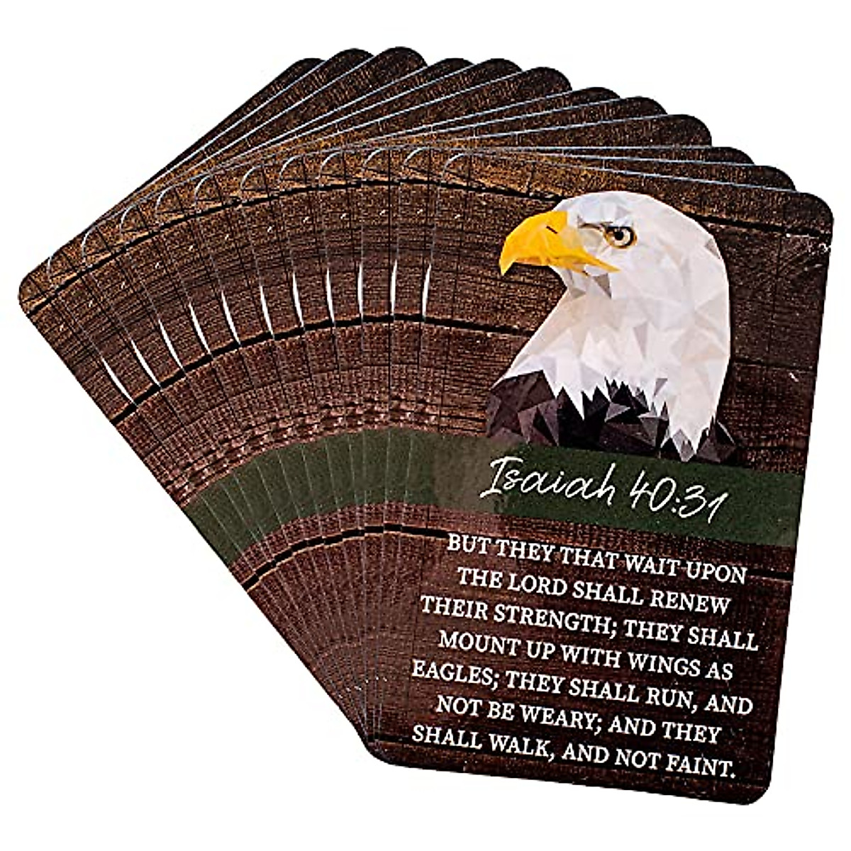 Wings of Eagles Brown 3.5 x 2.5 Cardstock Keepsake Bookmarks Pack of 12