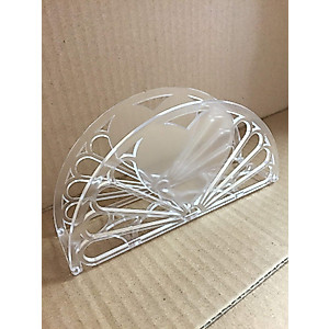 7" Napkin Holder - Fan Heart Design 12 Pieces/Clear