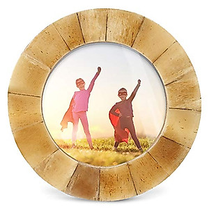 Handicrafts Home Baby Picture Frame for Newborn Girls and Boys Shower - Birthday Gifts Vintage Photo Frames Set of 3 Pieces (Brown)