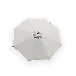 Garden lucky 9ft Patio Umbrella Replacement Canopy Market Umbrella Top Outdoor Umbrella Canopy for 8 Ribs Umbrella Beige