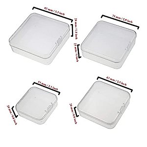 LJY Rectangular & Square Plastic Boxes Mixed Sizes
