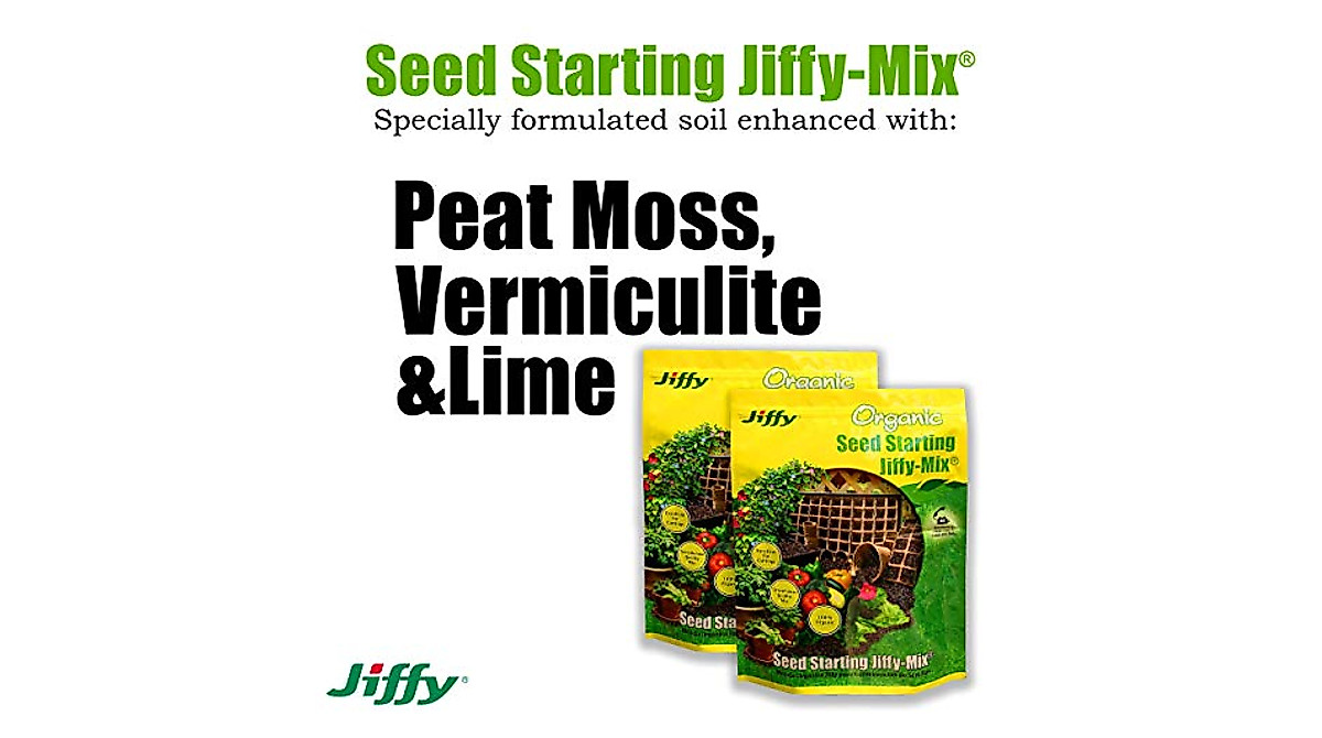 Jiffy Organic Seed Starting Soil Mix - 10 QT (2-Pack)