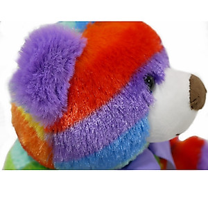 Rainbow Teddy Bear for Girls and Boys Plush Stuffed Animal Cuddly Soft Cheer up Gift 12 inch