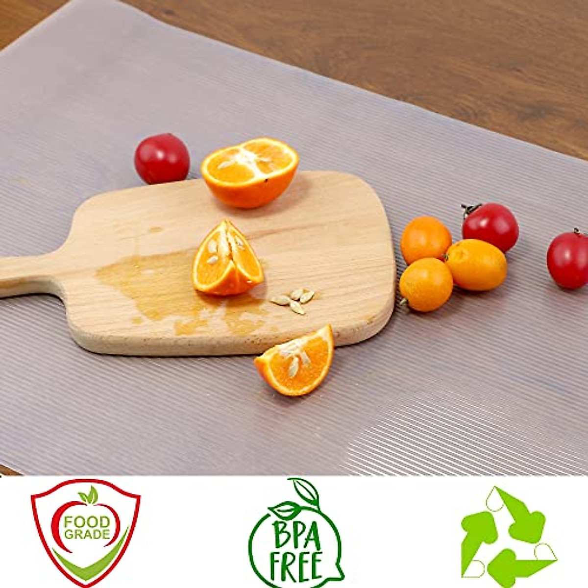 Shelf Liners for Kitchen Cabinets 11 Inch Wide X 20 Ft Non Adhesive Cabinet Drawer Liners Non Slip Clear Waterproof Closet Wire Pantry Shelves Liner Fridge Cupboard Mat for Kitchen Bathroom