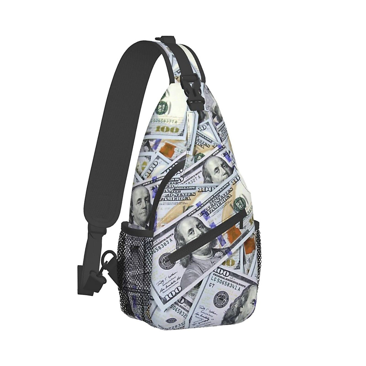 Us Bill Dollars Money Unisex Chest Bags Crossbody Sling Backpack Travel Hiking Daypack Crossbody Shoulder Bag For Women Men