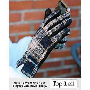Top It Off Winter Gloves For Women - Featured on Favorite Things - Touch Screen Fingers - Stylish, Warm, Cold Weather Gloves - Gifts For Women