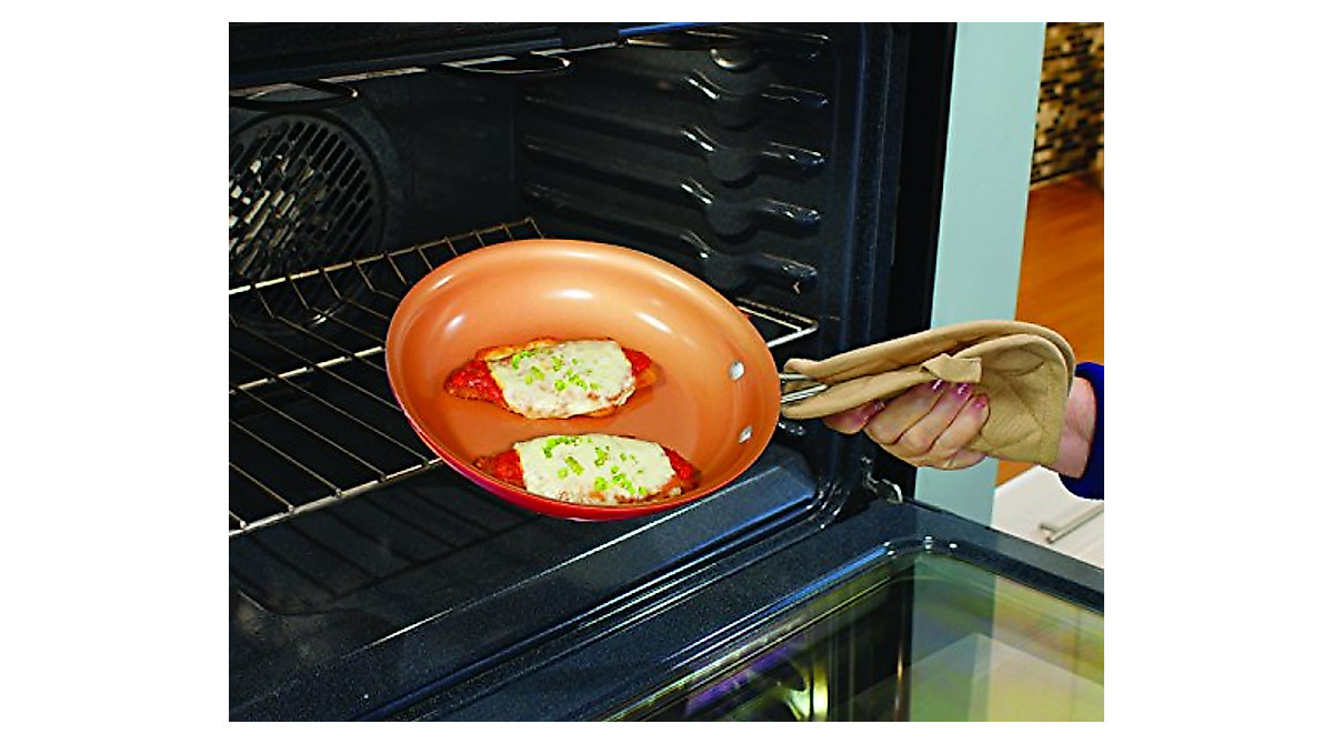 BulbHead Red Copper 10 PC Cookware Set - Non-Stick System
