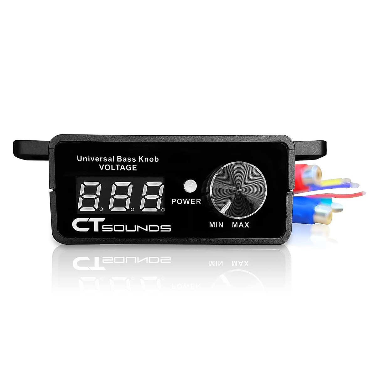 CT Sounds Universal Bass Knob - Digital Voltmeter, Blue LED Display, Remote Gain Control, Power Switch, Durable, Pushable ON/Off for Amp