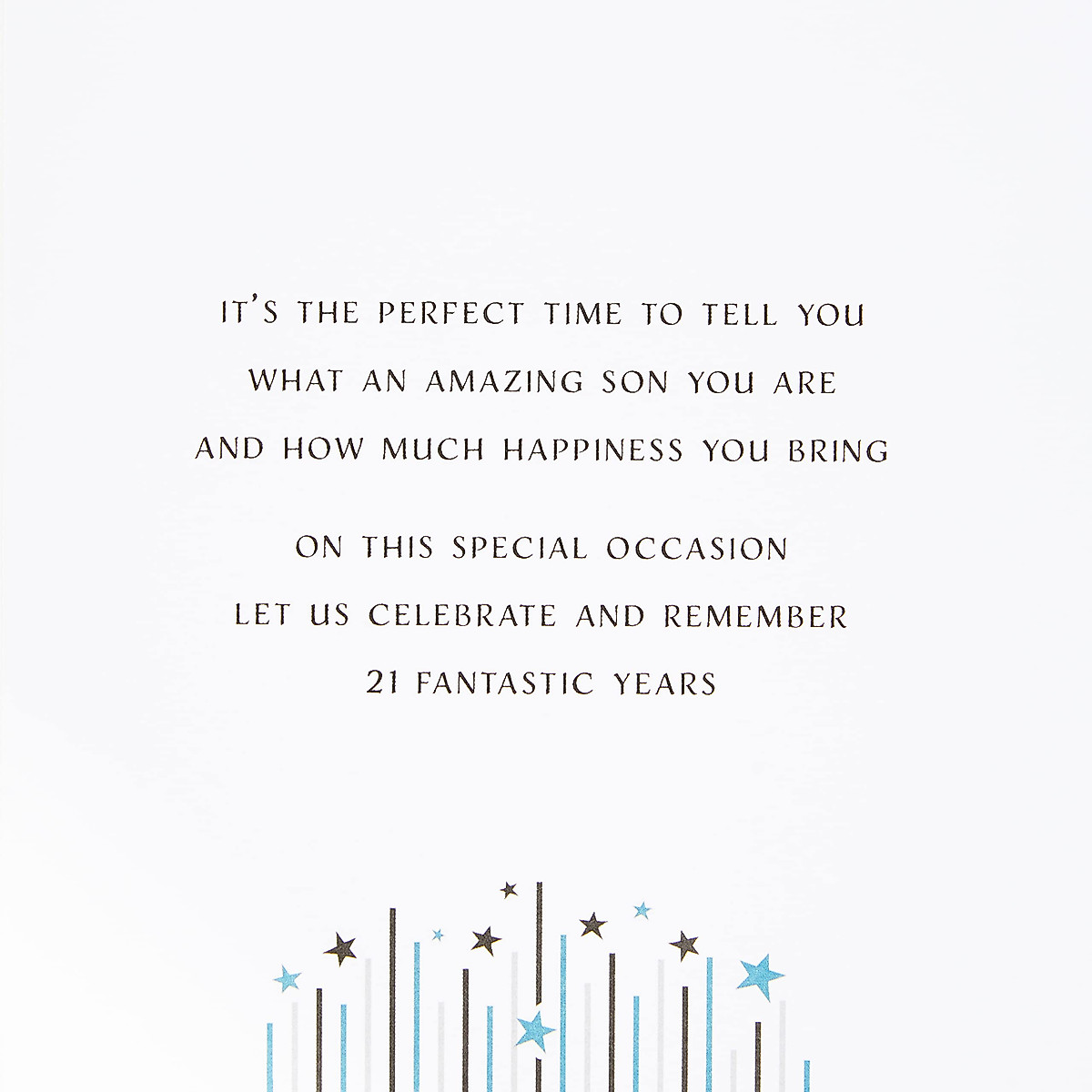Regal Publishing Modern Milestone Age Birthday Card 21st Son - 9 x 6 inches -