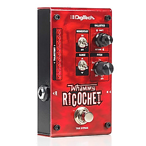Digitech WHAMMY RICOCHET Guitar Pitch Effect Pedal Bundle with 4 Cables and 6 Assorted Dunlop Picks
