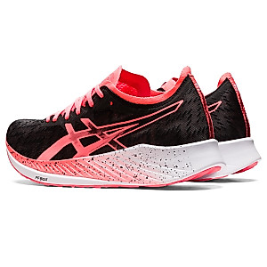 ASICS Women's Magic Speed Running Shoes, 8, Black/Blazing Coral