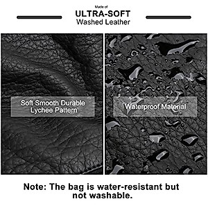 Keyli Crossbody Bags Christmas Gifts for Women Soft Washed Leather Crossbody Purse Retro Classic Shoulder Bags Messenger Lightweight Waterproof Satchels with Multi Pockets Travel Shopping Black