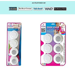 TruBabe Door Knob Safety Covers ChildProof - 4 Pack- Door Knob Covers Safety - Child Proof Safety Locks