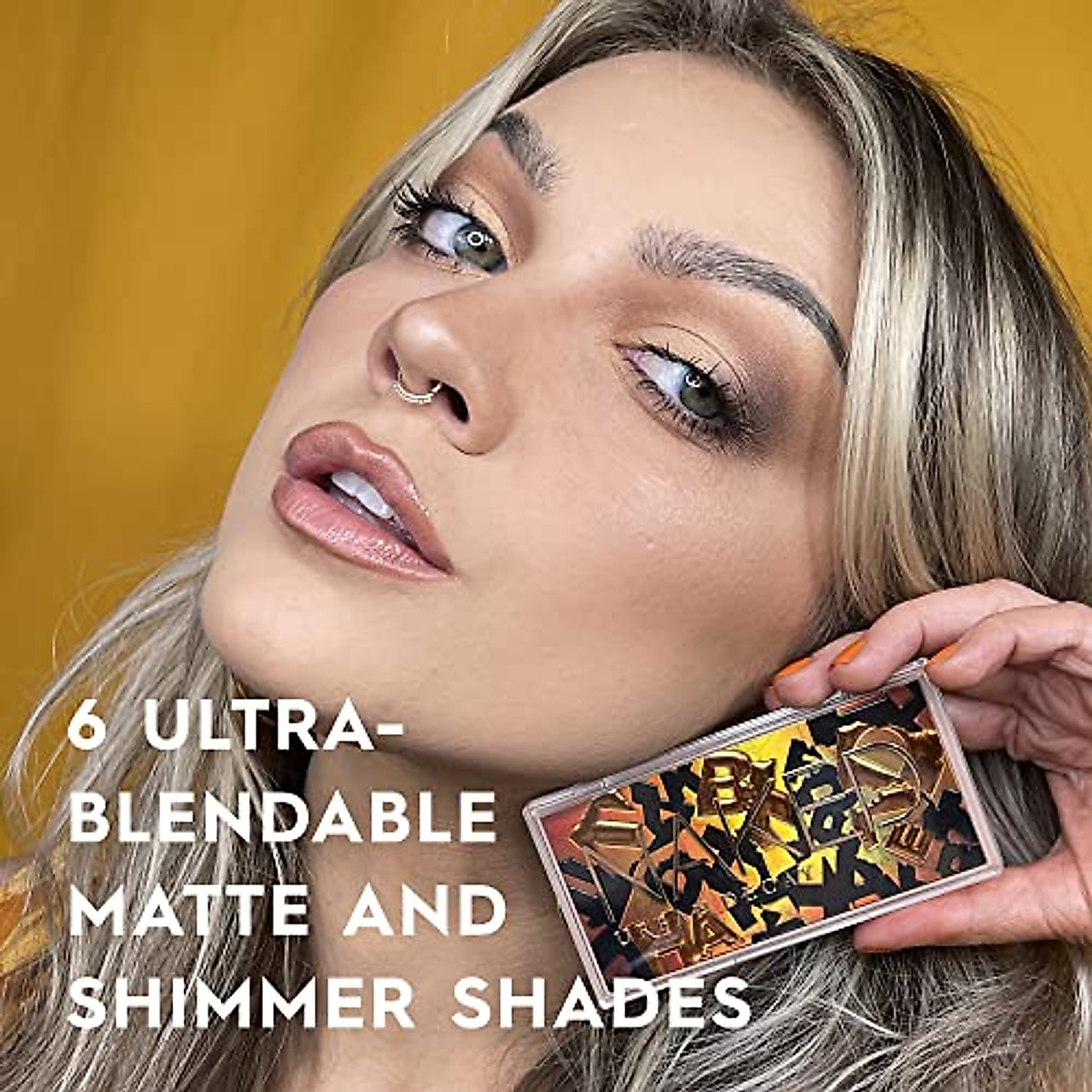 URBAN DECAY Naked Half Baked Mini Eyeshadow Palette - 6 Bronze-Toned Neutral Shades - Richly Pigmented & Ultra Blendable Mattes and High-Shine Shimmers - Up to 12 Hour Wear - Perfect for Travel