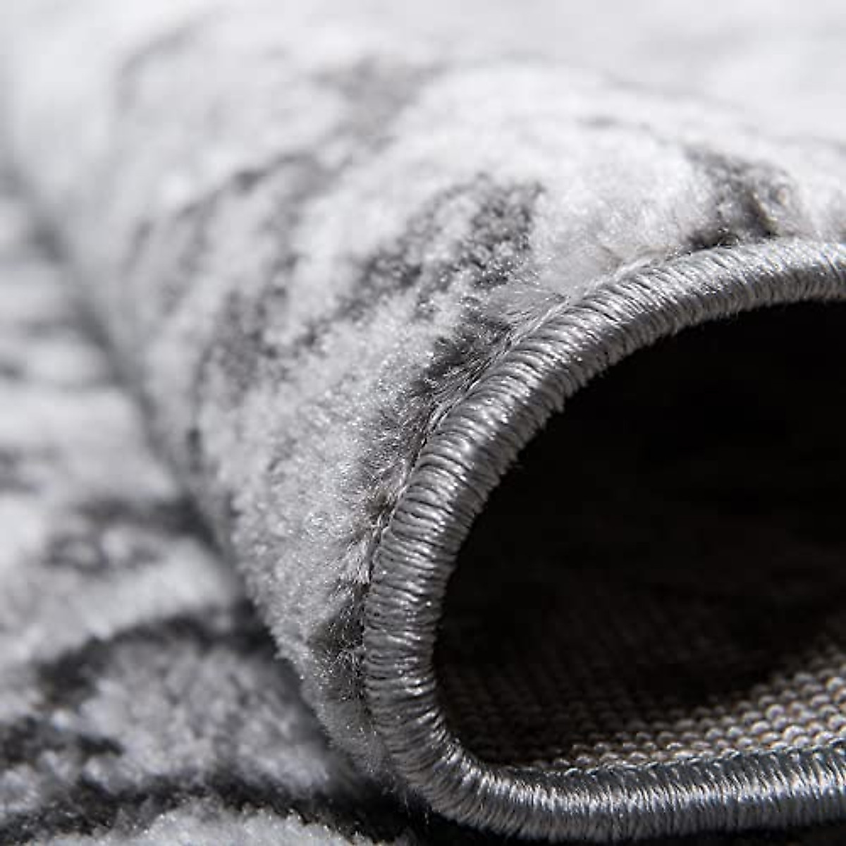 Unique Loom Sofia Collection Area Rug - Grace (5' 1" x 8', Dark Gray/ Gray)