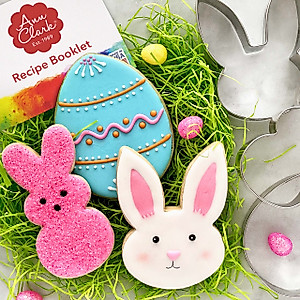 Easter Cookie Cutters 3-Pc. Set Made in USA by Ann Clark, Easter Bunny, Egg, Rabbit Head