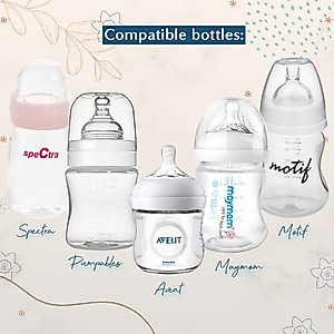 Idaho Jones Spectra Wide Mouth Connector (2pcs) | Premium Quality Base Connectors for Spectra Breast Pump | Set of 2 Widemouth Connectors 100% Compatible with Spectra S1, Spectra S2, Spectra 9 Plus