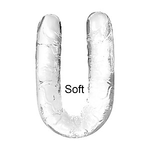 13 Inch Double Ended Realistic Dildo Flexible Clear Dildos Long Dong for Double Sided Lesbian Anal Play G-spot Stimulator Sex Toys for Women Men Couple