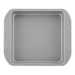 Farberware Nonstick Bakeware Nonstick Baking Pan / Nonstick Cake Pan, Square - 9 Inch, Gray